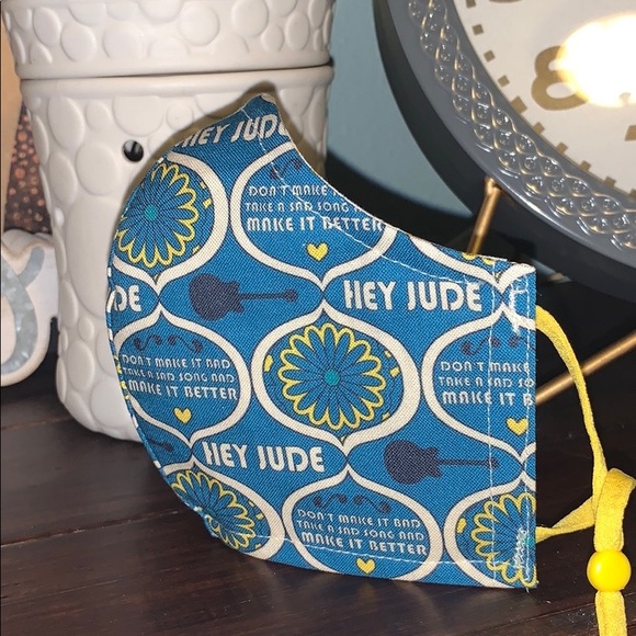 Accessories | Hey Jude The Beatles Print Face Mask | Poshmark